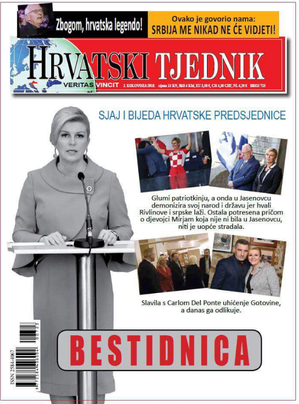 Tvrda desnica je zbilja ljuta na predsjednicu; opskurni Hrvatski ...