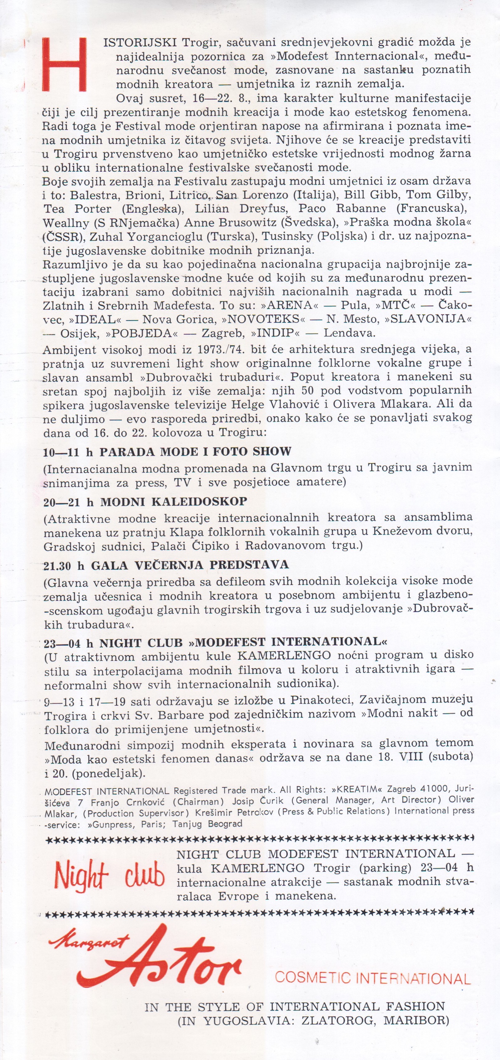 Kako je, u ljeto 1973. godine, Trogir najednom postao ultimativni modni ...