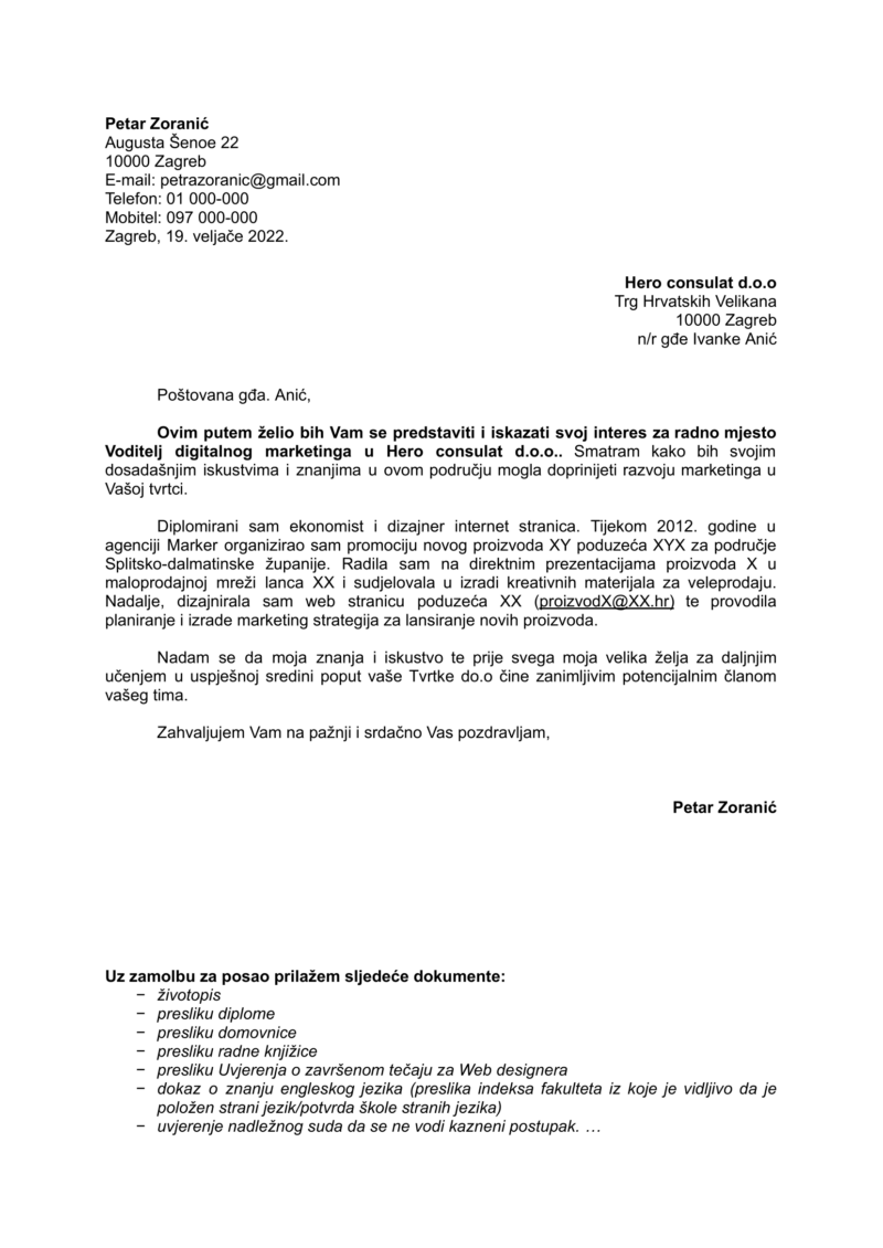 Kako napisati zamolbu za posao i motivacijsko pismo? | Telegram.hr